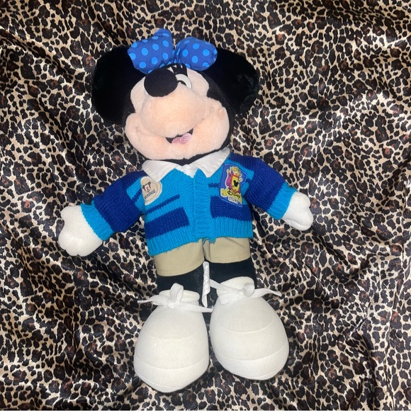 Disney | Toys | Vintage Disney Store Minnie Mouse Standing Plushie ...